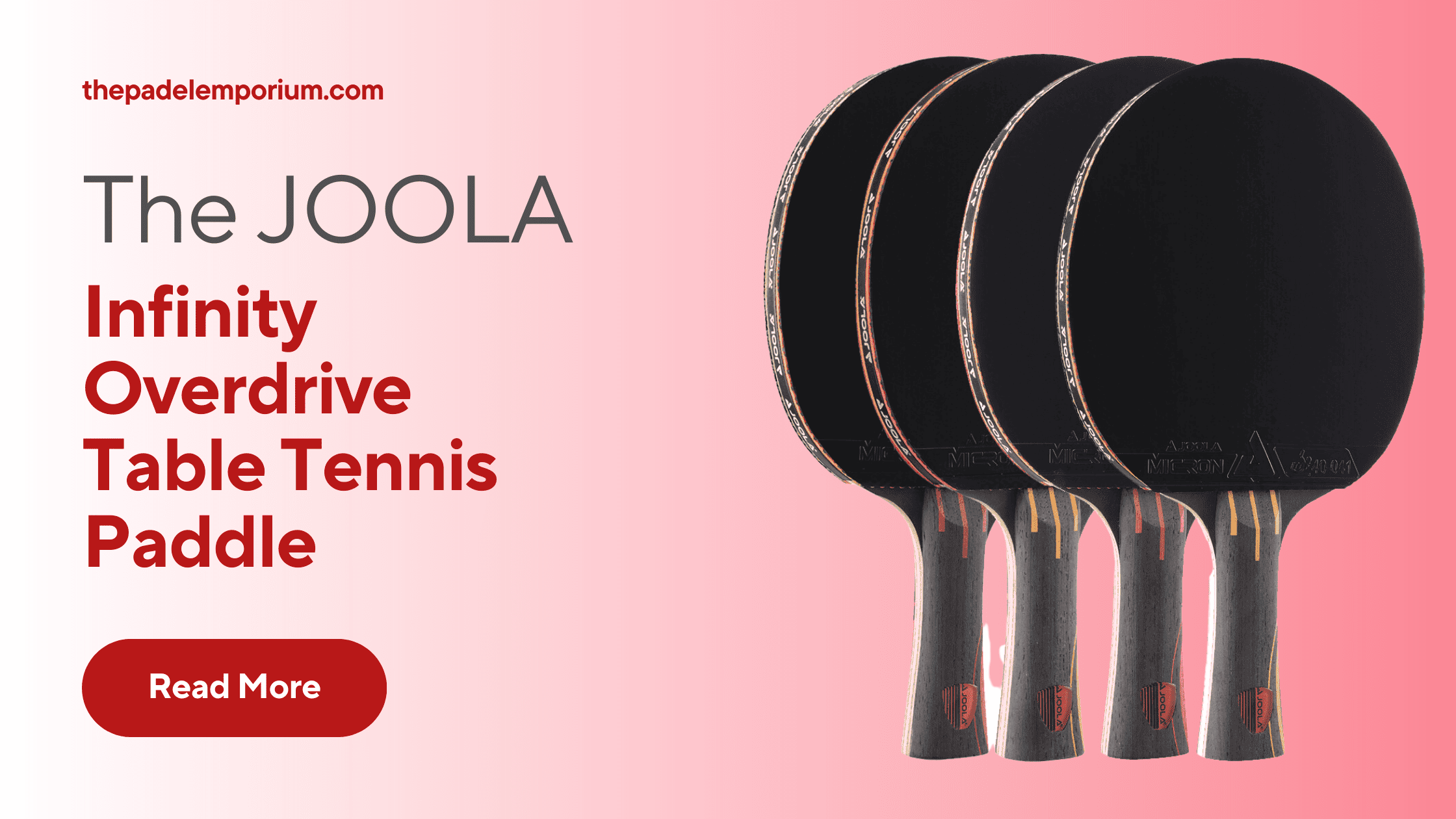Unsurpassed Value: JOOLA Infinity Overdrive - No.1 Table Tennis Paddle ...